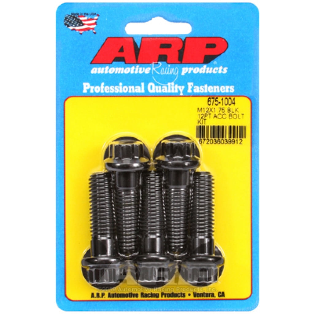 ARP 12pt Bolts M12 x 1.75 x 40 Black Oxide 5/pkg - Walmart Business ...