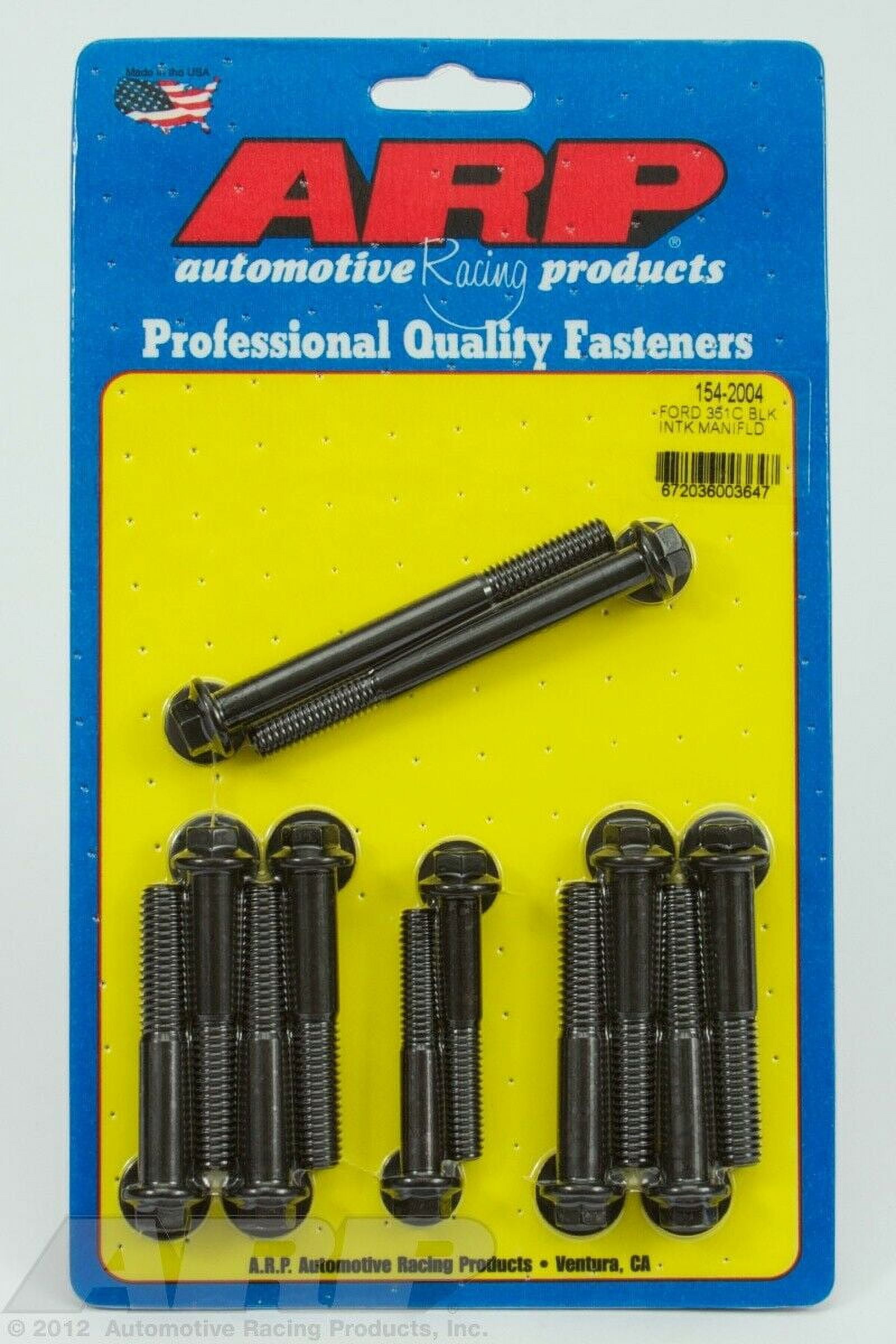 ARP 154-2004 Black Ford 351C hex intake manifold bolt kit - Walmart.com