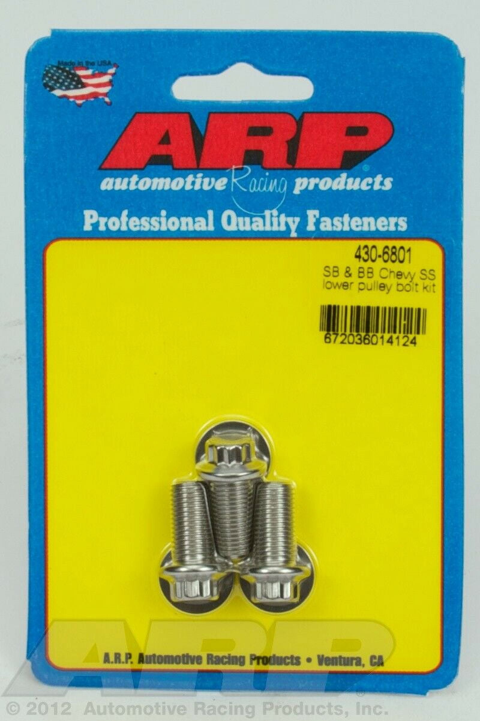 ARP INC. 430-6801 SB & BB CHEVY SS LOWER PULLEY BOLT KIT - Walmart.com