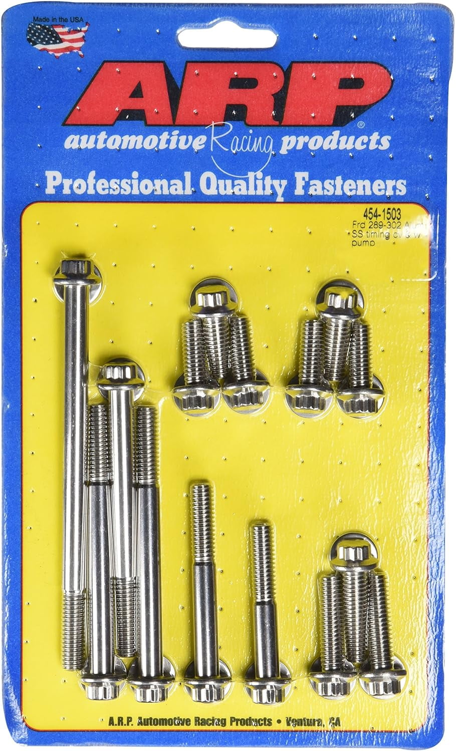 ARP 4541503 Timing Cover And Water Pump Bolt Kit, Stainless Steel, 12 ...