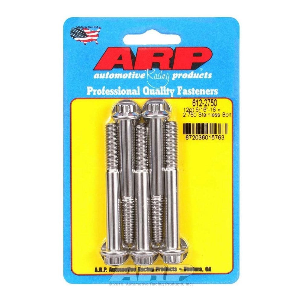 Arp S/S Bolt Kit - 12pt. (5) 5/16-18 x 2.750 - Walmart.com
