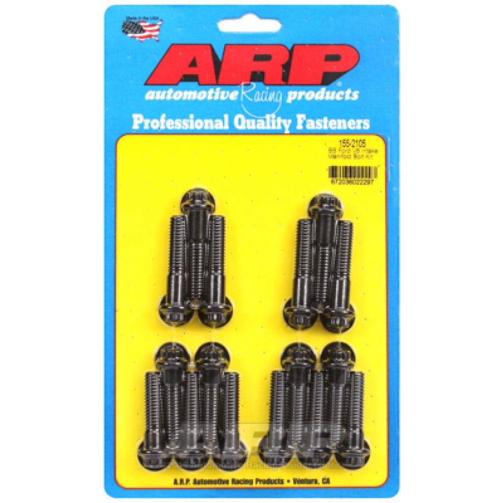 ARP For Ford Intake Manifold Bolt Kit - BB V8 12Point Head - Black ...