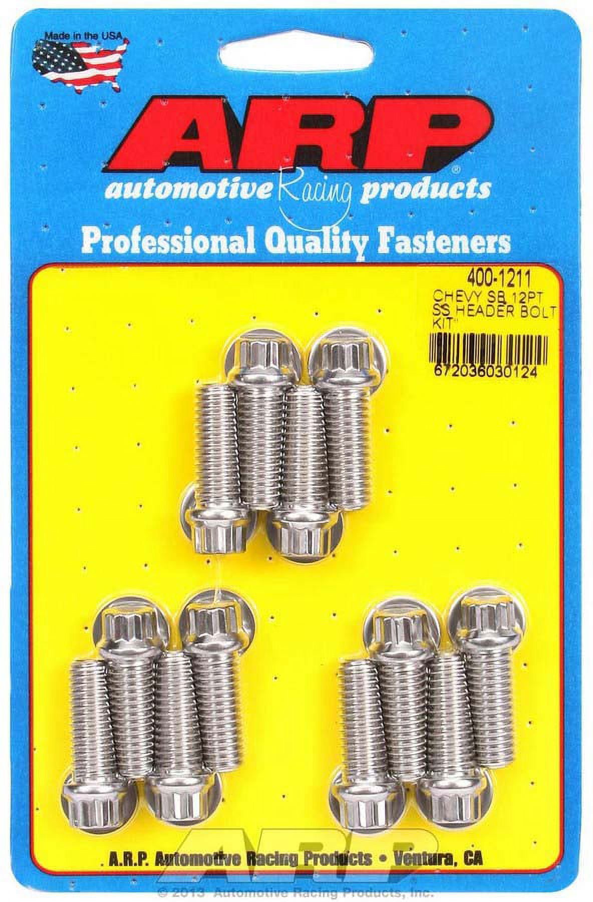 ARP Header Bolt Kit Small Block Chevy P/N 400-1211 - Walmart.com