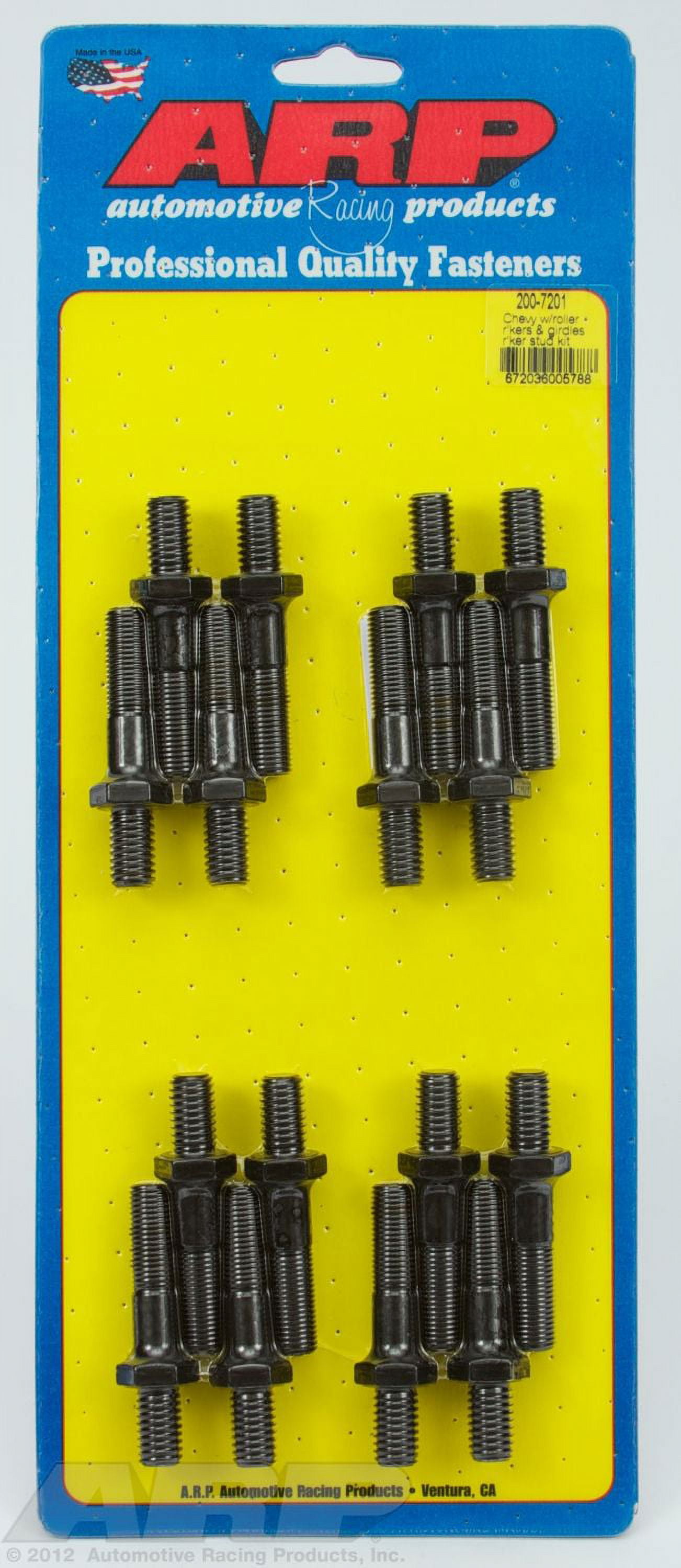ARP INC. 200-7201 SB CHEVY/FORD, W/RLLR RCKRS & GRDLS, ROCKER ARM STUD ...