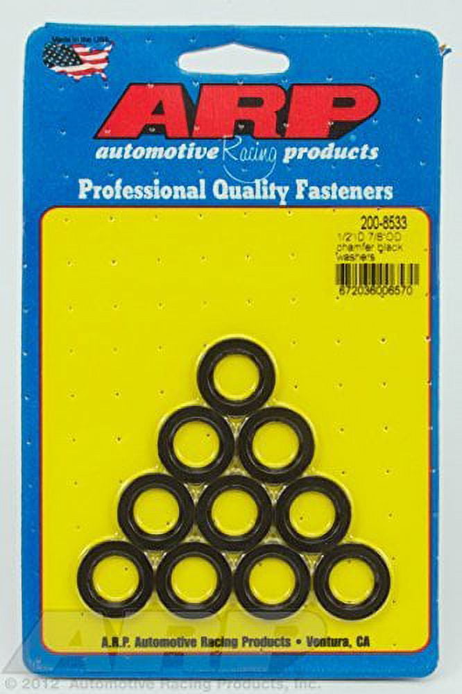 ARP INC. 200-8533 1/2 ID 7/8 OD CHAMFER BLACK WASHERS - Walmart.com