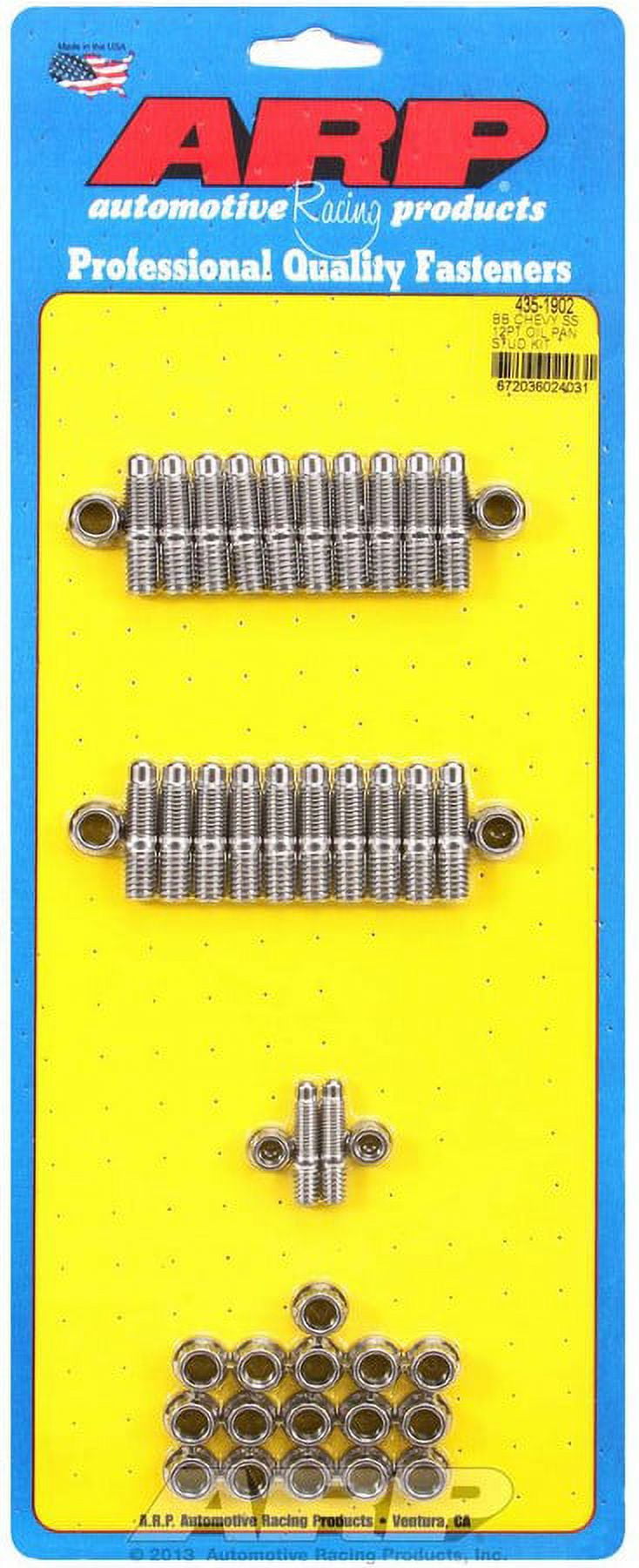 ARP Oil Pan Stud Kit Hex Nuts Polished Small Block Ford P/N 454-1901 ...