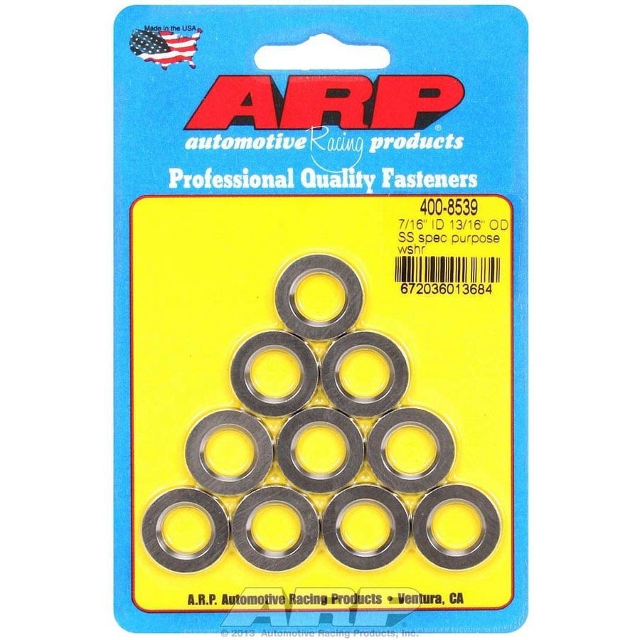 Arp S/S Flat Washers - 7/16 ID x 13/16 OD (10) - Walmart.com