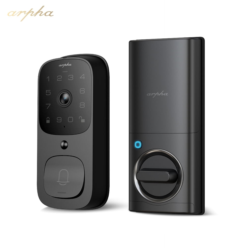 ARPHA Smart Door Lock, 5-in-1 Fingerprint Keyless Entry Door Lock with 2K HD Camera, 2 Way Audio ...