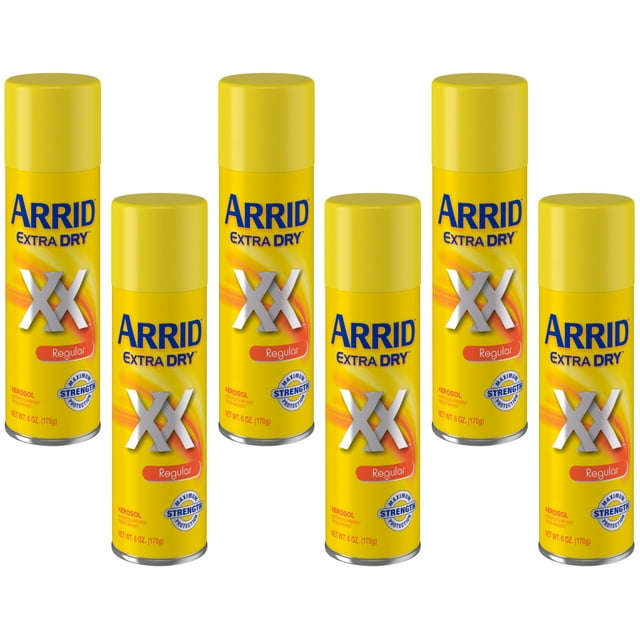 ARRID Extra Dry Anti-Perspirant Deodorant Spray, Regular Scent, 6 oz ...