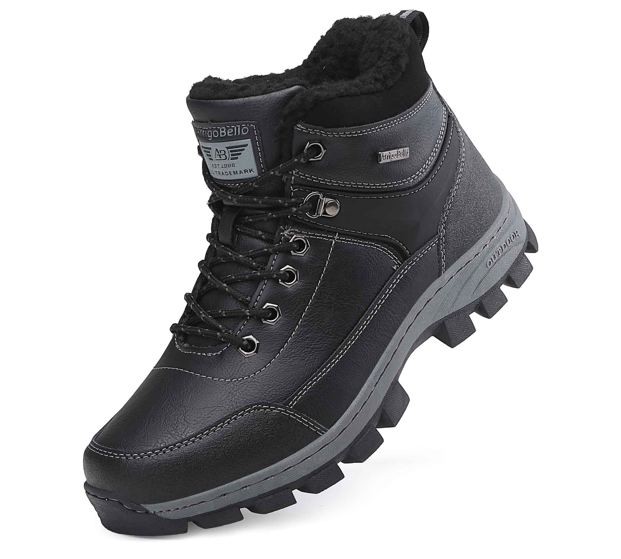 ARRIGO BELLO Men Boots Winter Boots Size 9.5 Black - Walmart.com