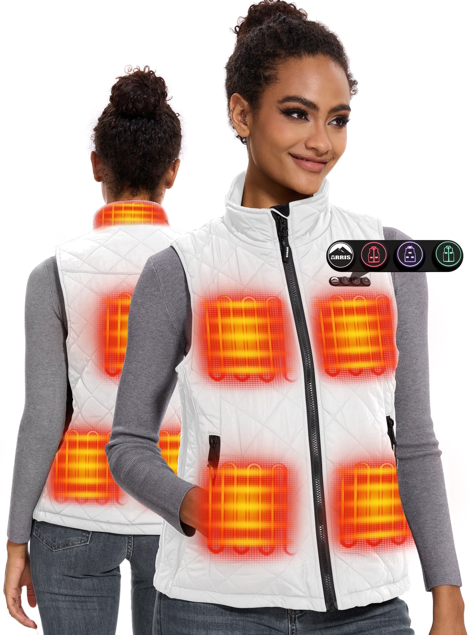ARRIS Warm Warming Vest, USB Rechargeable, 7.4V Battery, Size ...
