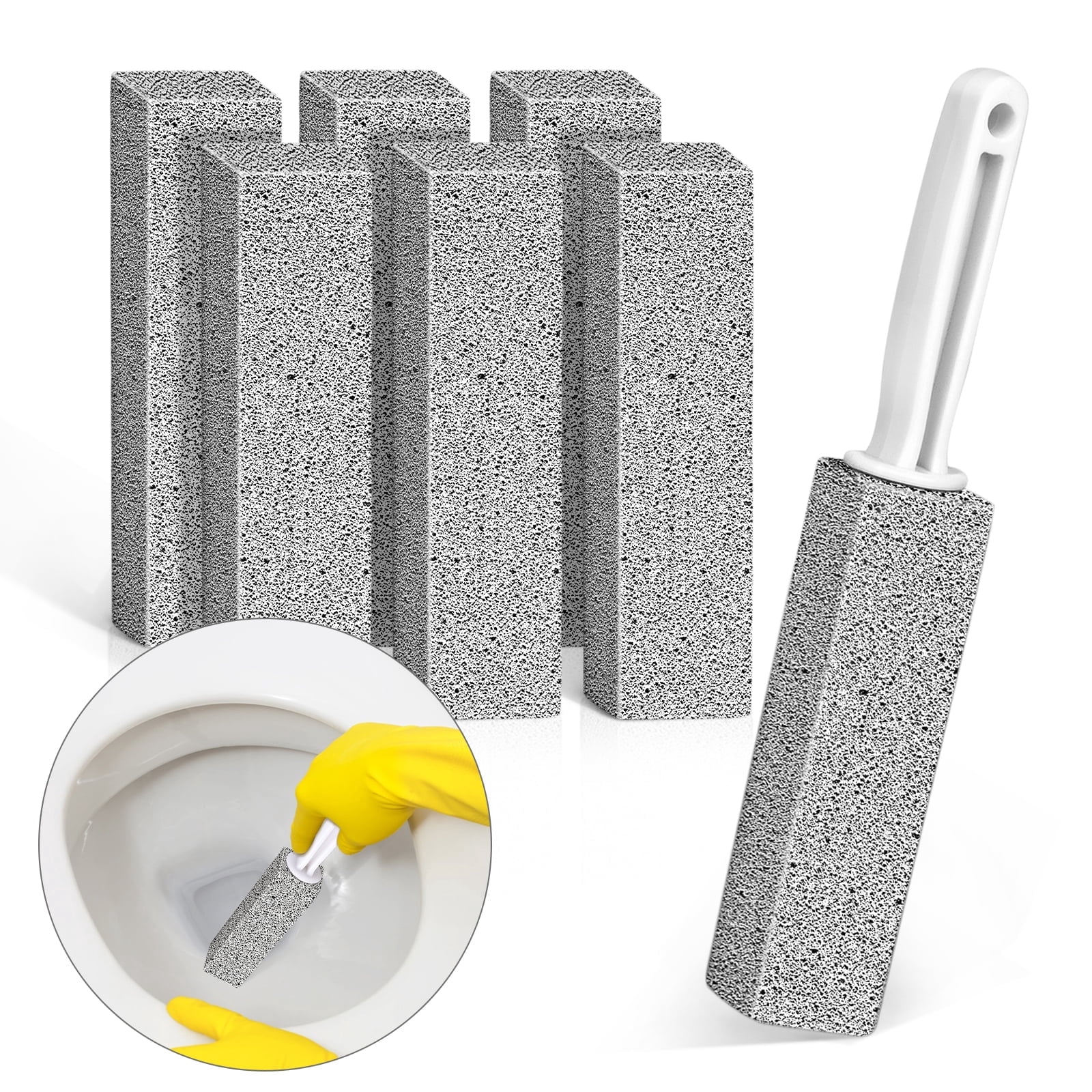 ARRITZ Pumice Stone 7 Pack for Toilet Bowl Cleaning, Removes Calcium ...