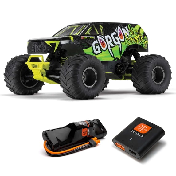 ARRMA GORGON MT 1/10 RTR, 2WD, Brushless Ready RC Truck, Yellow, LiPo ...