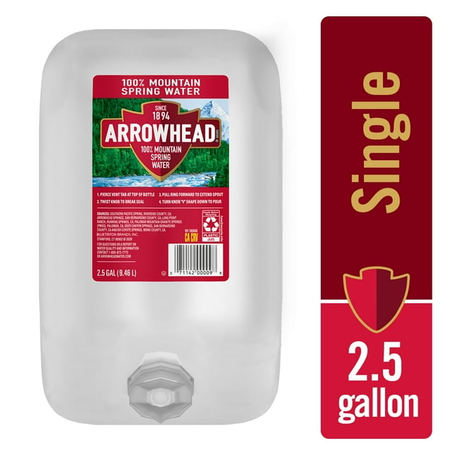 Arrowhead Mountain Spring Water, 2.5 gal, Single Plastic Jug - Walmart.com