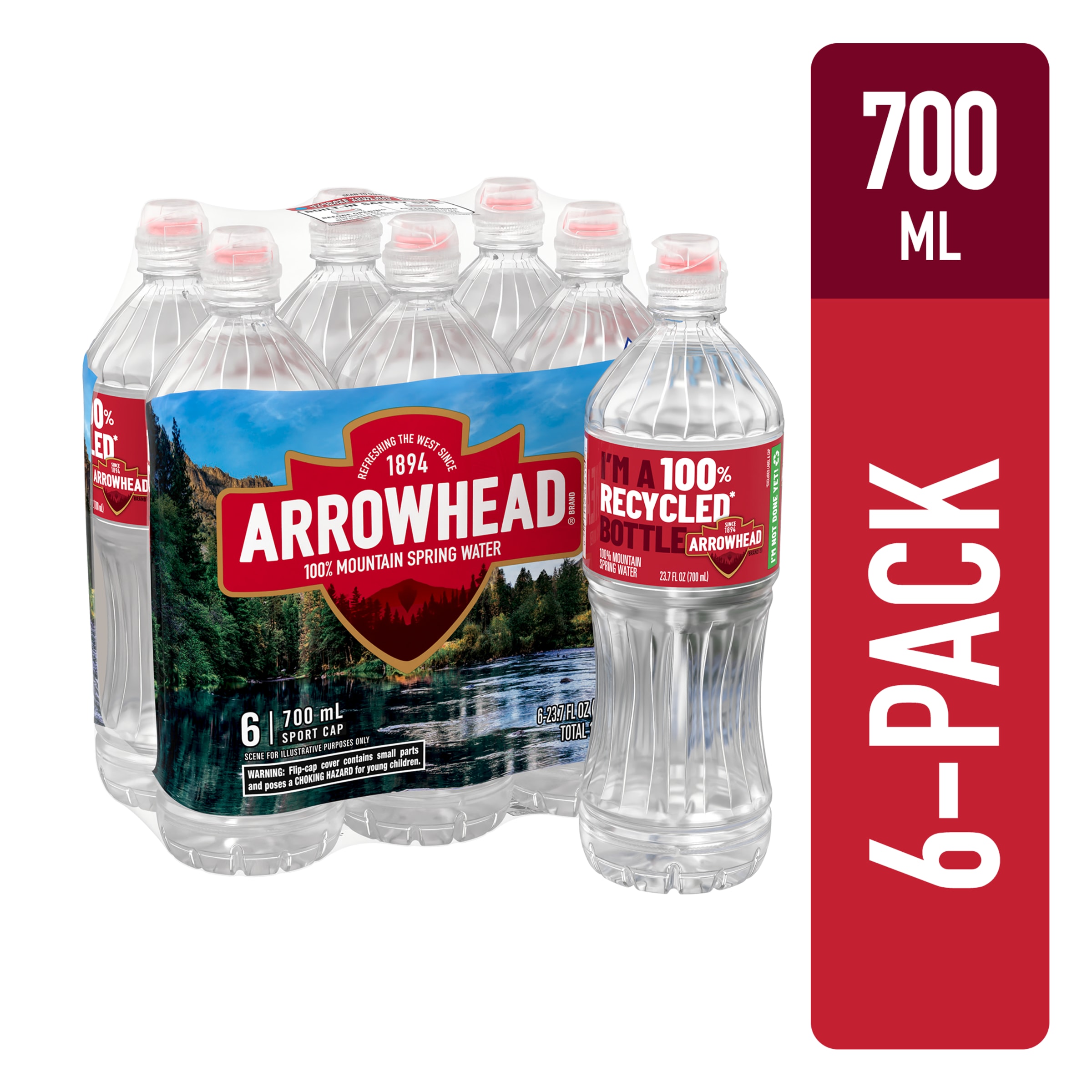 DEER PARK Brand 100% Natural Spring Water, 23.7-ounce plastic sport cap ...