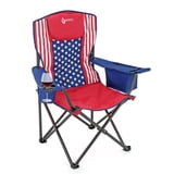 Arrowhead Outdoor Folding Camping Chair, Patriotic Flag Style, Wine ...