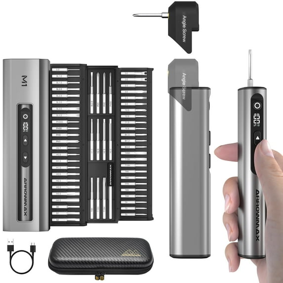 AM ARROWMAX 7.4V Mini Electric Screwdriver & Removable Angle Screw ...