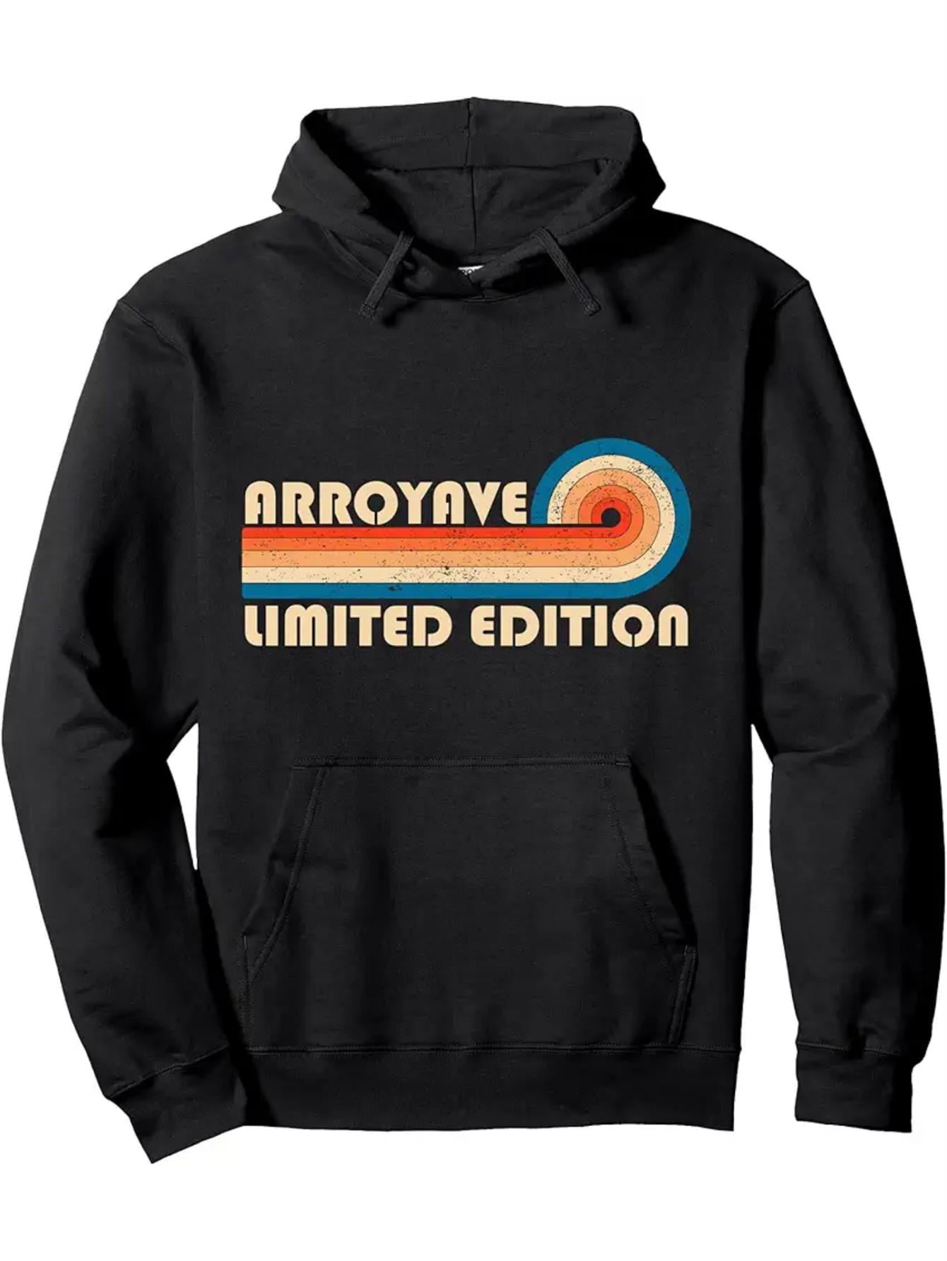 ARROYAVE Surname Limited Edition 80s 90s Retro Vintage Hoodie - Black ...