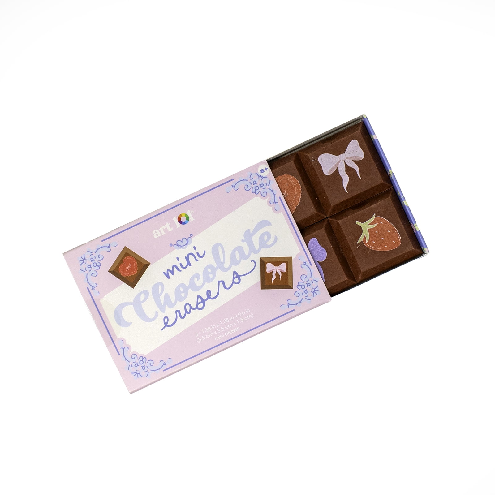 Art 101 Coquette Collection 6-Piece Box of Chocolate Erasers - Walmart.com