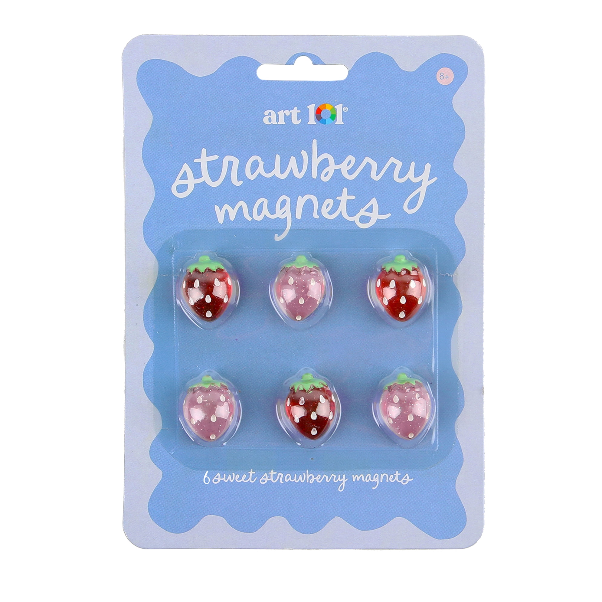 Art 101 Strawberry Magnets-back to school, for students, 6-Pack ...