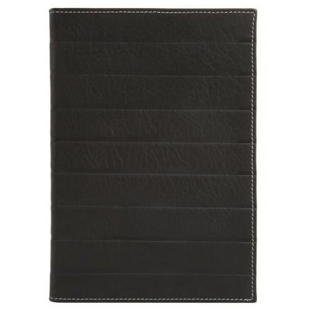 ART DECO Black Leather Lined Journal 5 frac34 x 8 by Eccolo trade ...