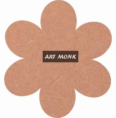 ART MONK 6 Piece Flowers Designs MDF Boards for Art and Craft Wood ...