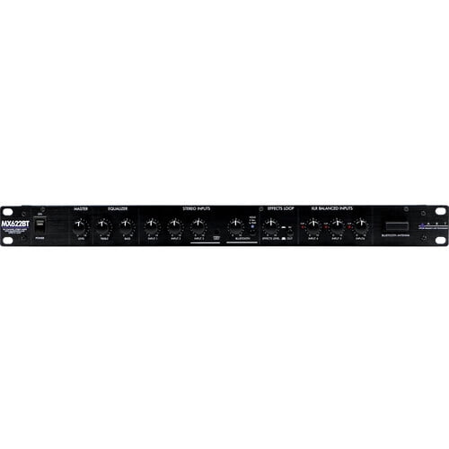 ART MX622BT Six Channel Rackmount Stereo Mixer with BlueTooth, EQ ...