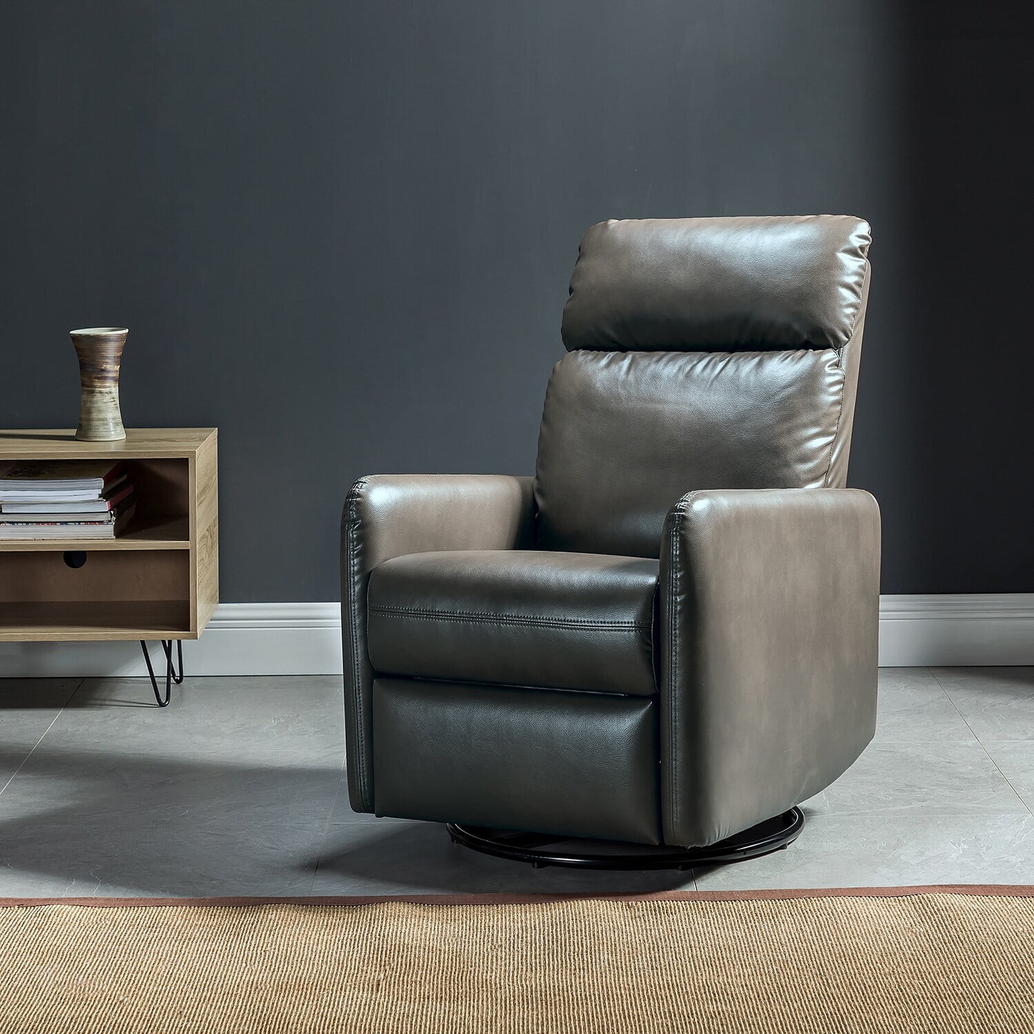 ART OF LIVING DESIGNS,INC Lyle Manual Swivel Recliner with Metal Base ...