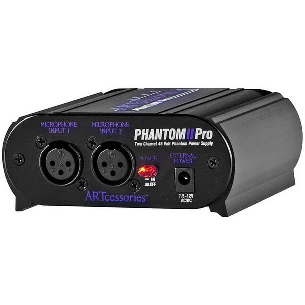 ART Phantom II Pro 2-Channel 48V Phantom Power Supply - Walmart ...