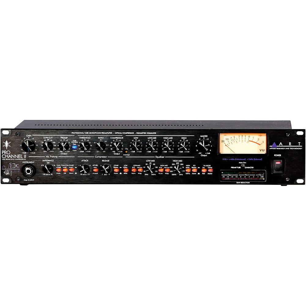 ART Pro Channel II Microphone Preamp/Compressor/EQ Professional Tube ...
