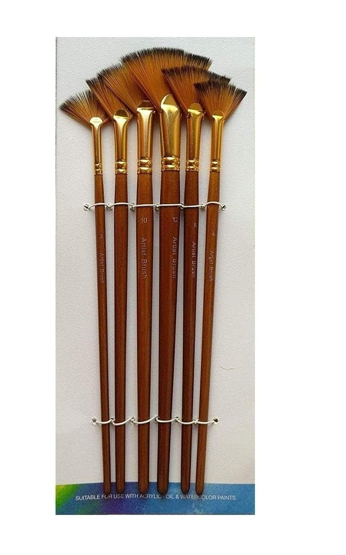 ART RANGER Art Taklon Hair Artists Hobbyists Brush Set Fan Brushes ...