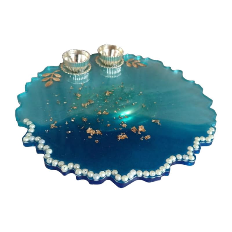 ART2ARTIST Handmade Big Pooja Aarti ThaliPlate Decorative Set for ...