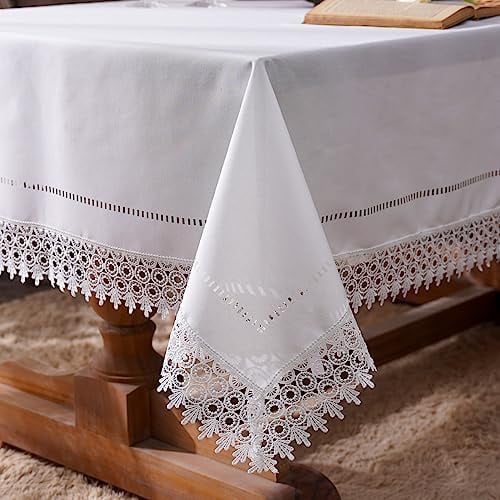 ARTABEL Cut Work Table Cloths with Lace Laser Die-Cut Exquisite Vintage ...