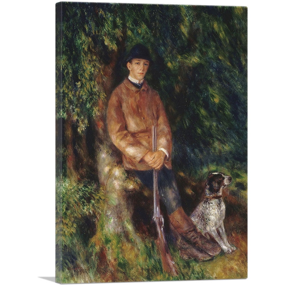 ARTCANVAS Alfred Berard And His Dog 1881 Canvas Art Print by Pierre ...