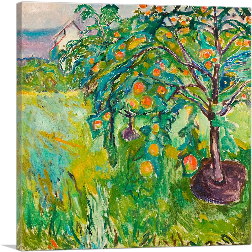 ARTCANVAS Apple Tree by the Studio 1920 Canvas Art Print by Edvard ...