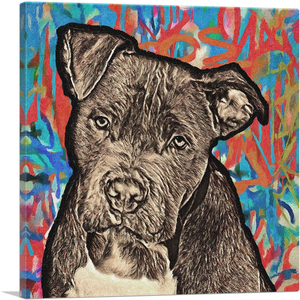 ARTCANVAS Cane Corso Dog Breed Colorful Graffiti Canvas Art Print ...