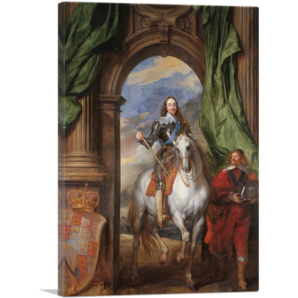 ARTCANVAS Charles I With M. De St Antoine 1633 Canvas Art Print by ...