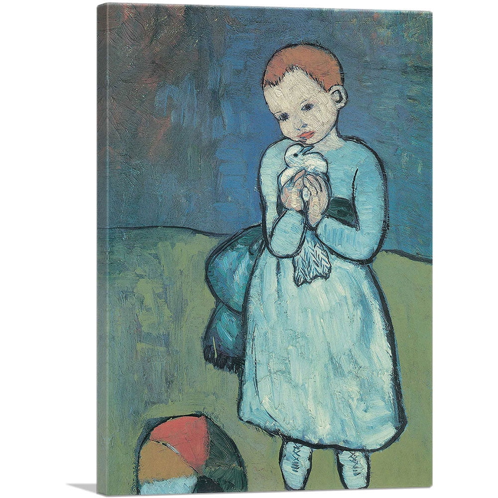 ARTCANVAS Child with Dove 1901 Canvas Art Print by Pablo Picasso - Size ...