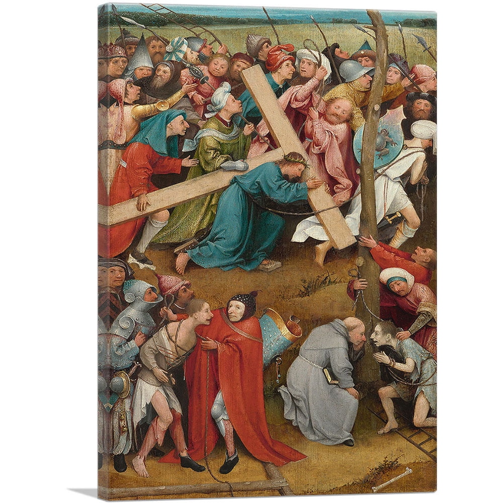 ARTCANVAS Christ Carrying the Cross 1516 Canvas Art Print by Hieronymus Bosch - Size: 26" x 18 ...