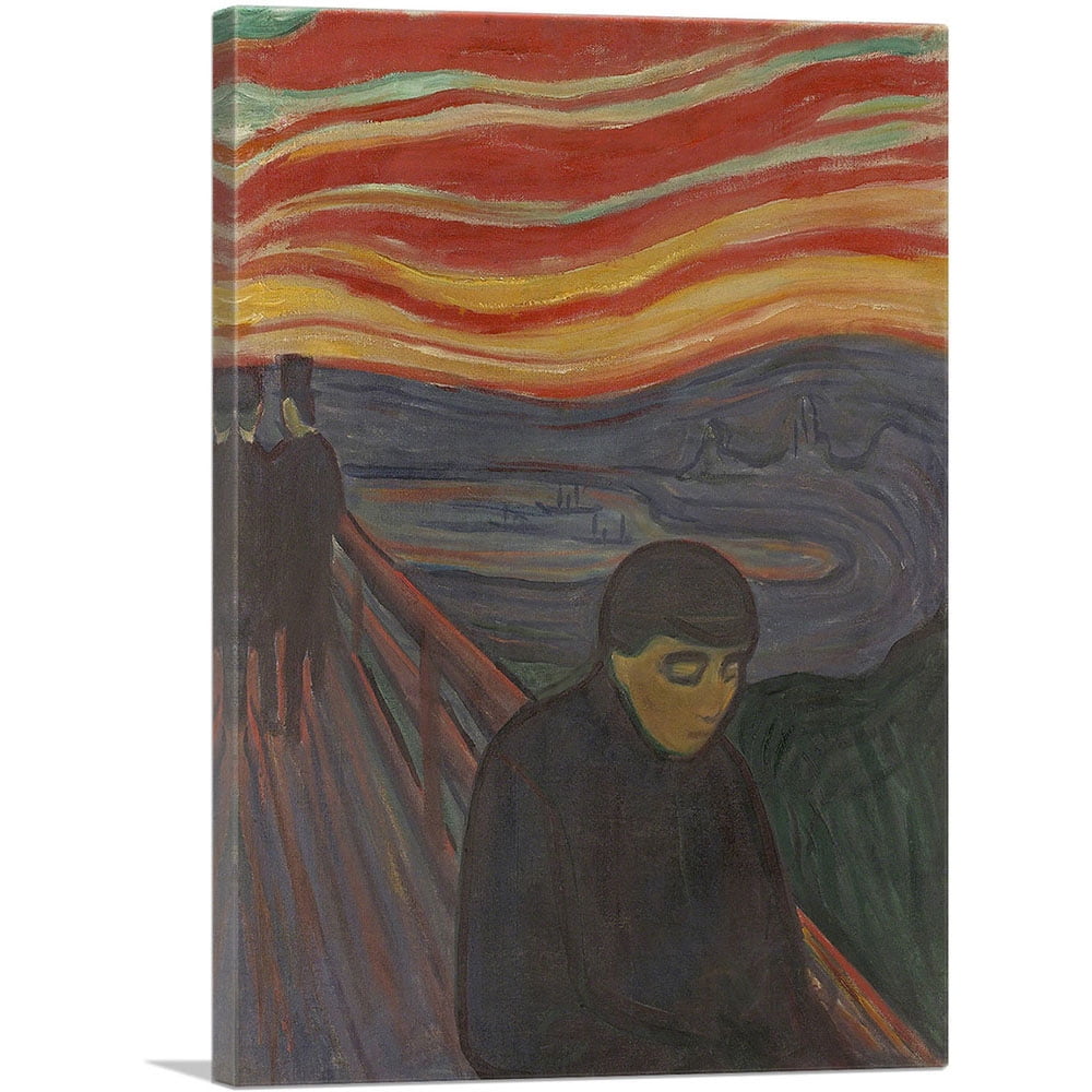 ARTCANVAS Despair 1894 Canvas Art Print by Edvard Munch - Size: 40" x ...