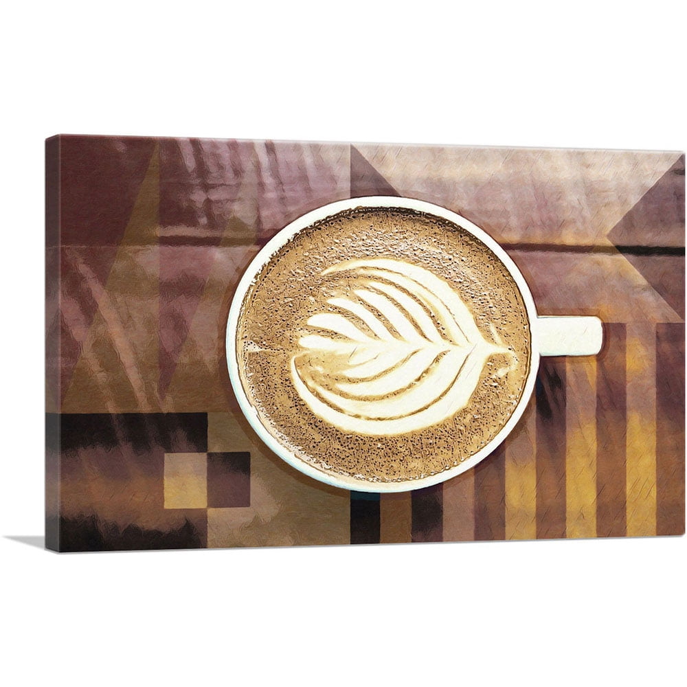 ARTCANVAS Espresso Coffee Pattern Modern Art Painting Home Decor ...