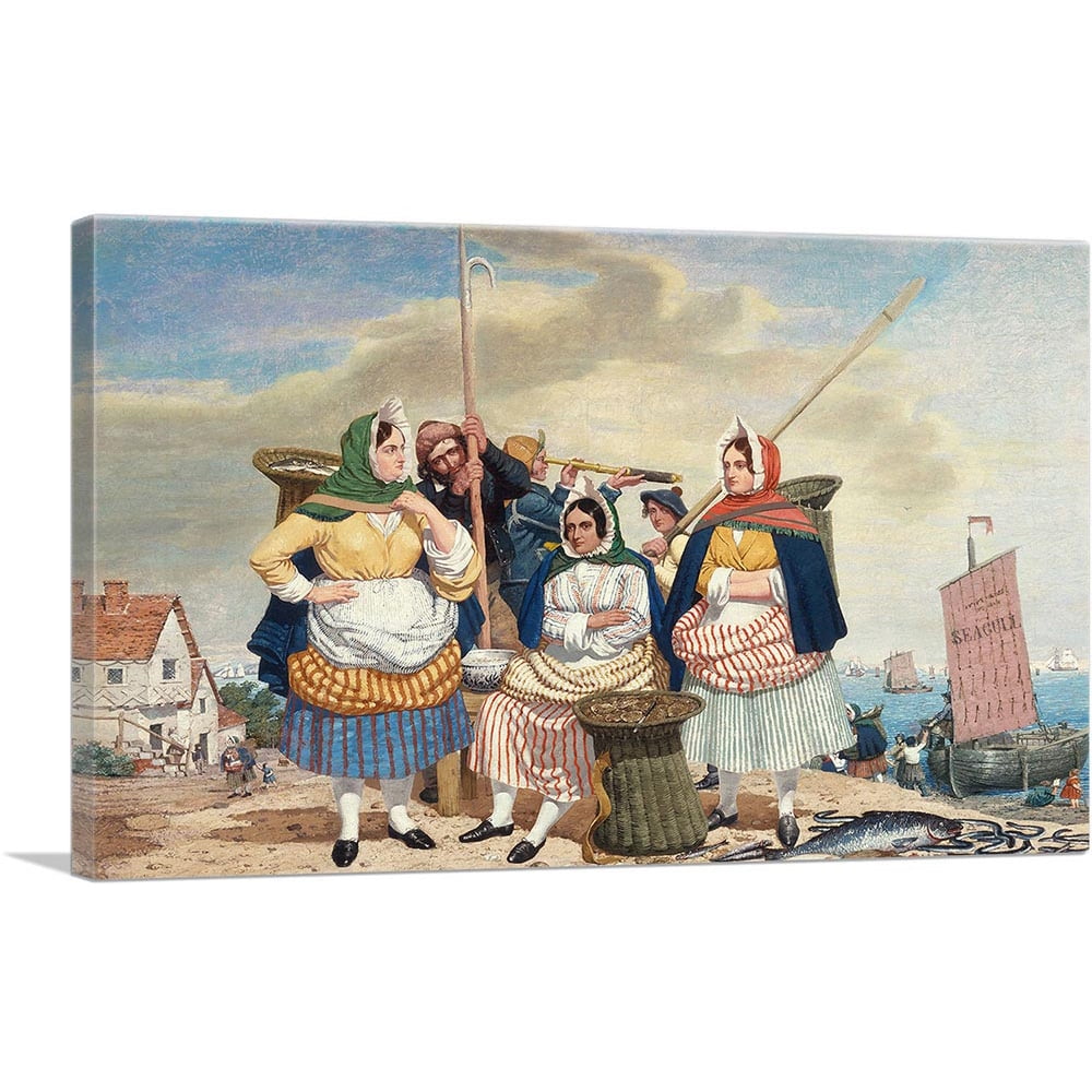 ARTCANVAS Fish Market By The Sea 1860 Canvas Art Print by Richard Dadd ...
