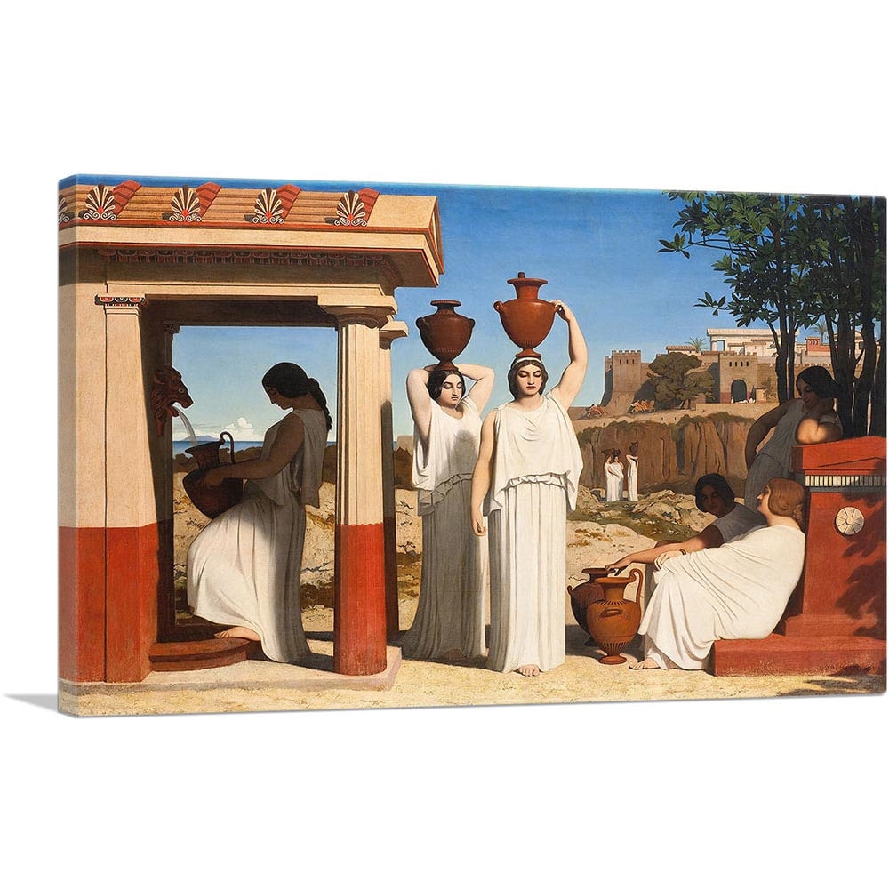 ARTCANVAS Greek Women at the Fountain 1840 Canvas Art Print by ...