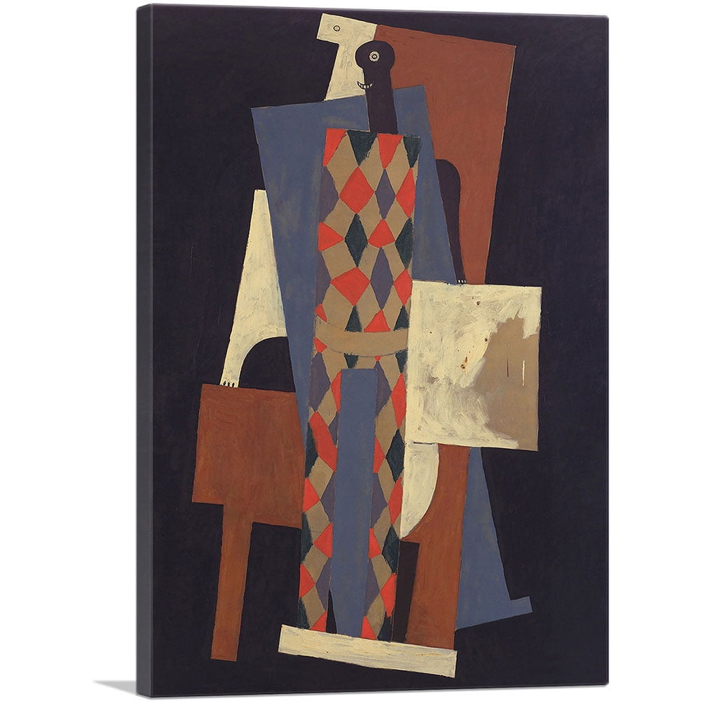 ARTCANVAS Harlequin 1915 Canvas Art Print by Pablo Picasso - Size: 26 ...