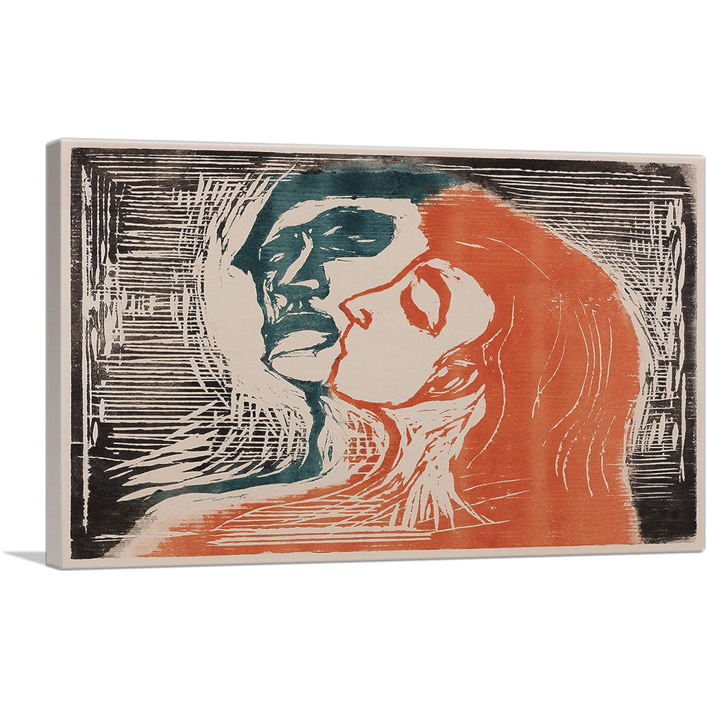 ARTCANVAS Head to Head 1905 Canvas Art Print by Edvard Munch - Size: 40 ...