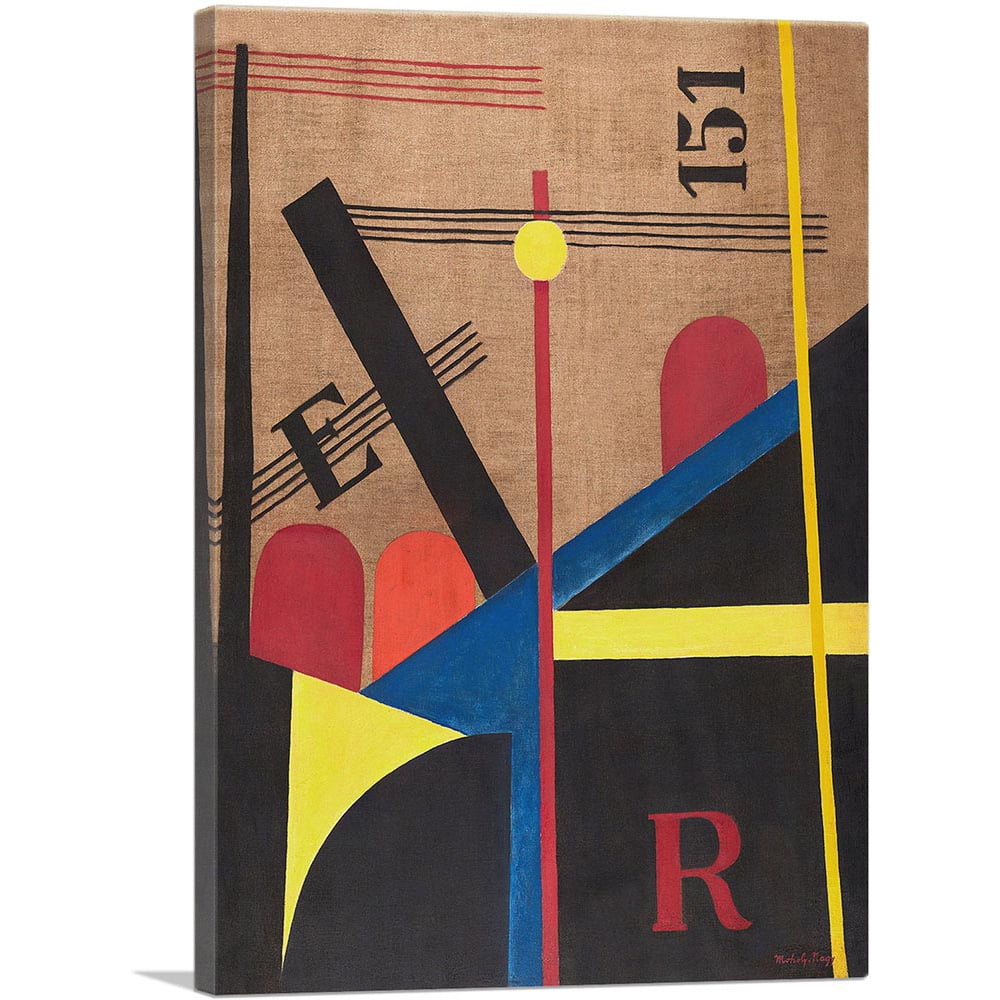 ARTCANVAS Large Railway Painting 1920 Canvas Art Print by Laszlo Moholy-Nagy - Size: 40" x 26 ...