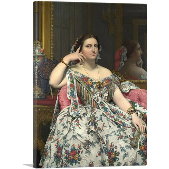ARTCANVAS Madame Moitessier 1856 Canvas Art Print by Jean Auguste ...