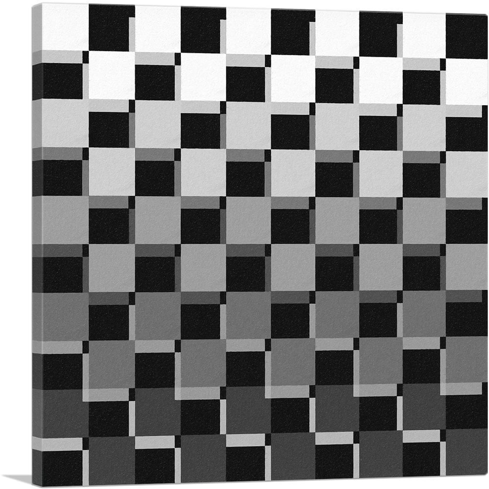 ARTCANVAS Mid-Century Modern Checker Board Inverted Canvas Art Print ...
