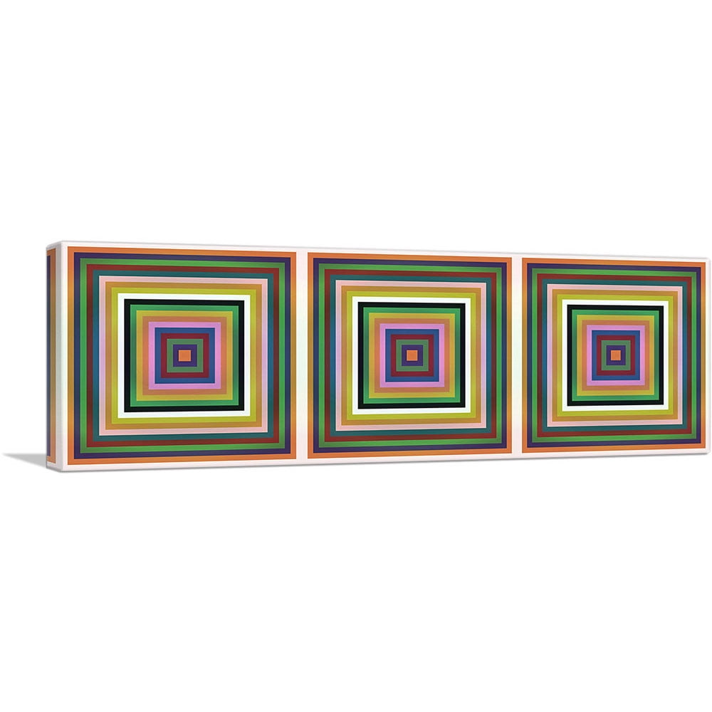 ARTCANVAS Mid-Century Modern Colorful Square Tunnels Canvas Art Print ...