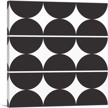 ARTCANVAS Mid-Century Modern A Window of Shapes Canvas Art Print - Size: 36" x 36" (1.50" Deep ...